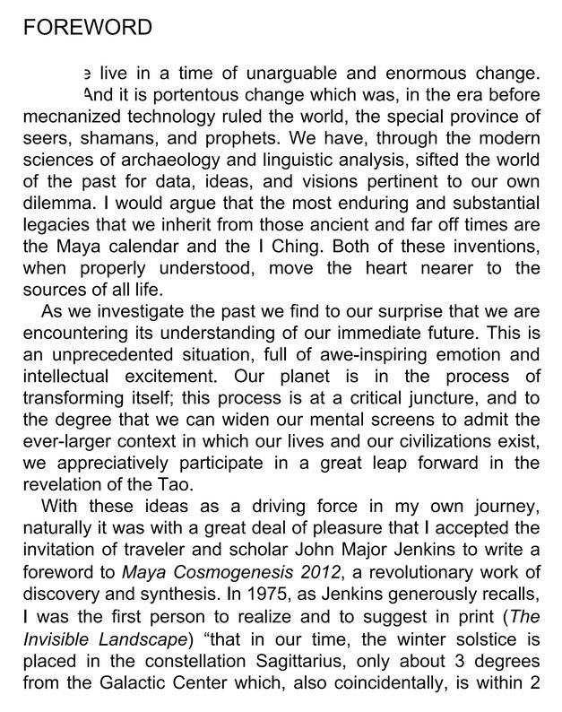 Foreword to ‘Maya Cosmogenesis 2012’ – John Major Jenkins Interview ...