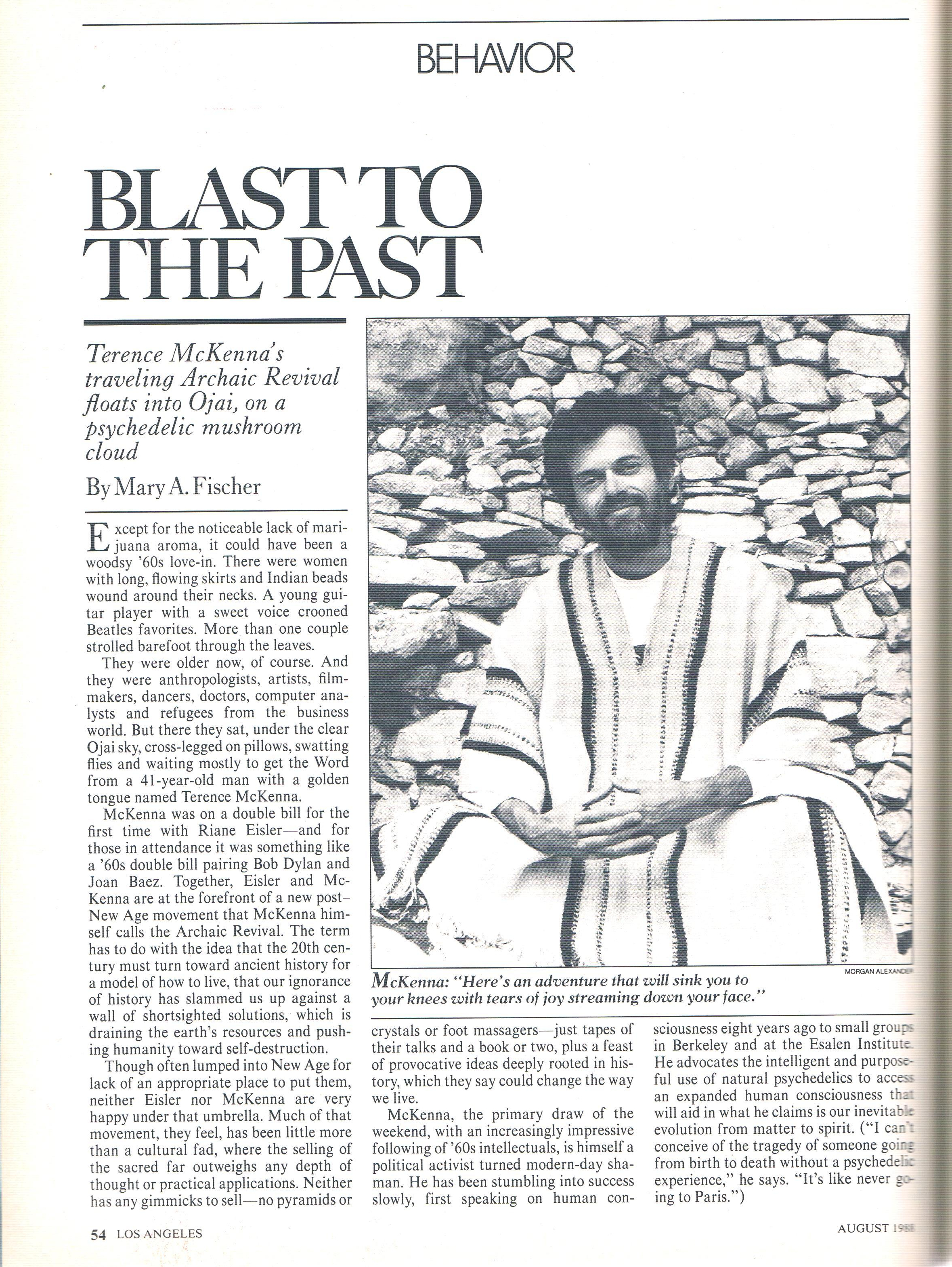 Los Angeles Magazine 1988 002 | Archiving Terence McKenna